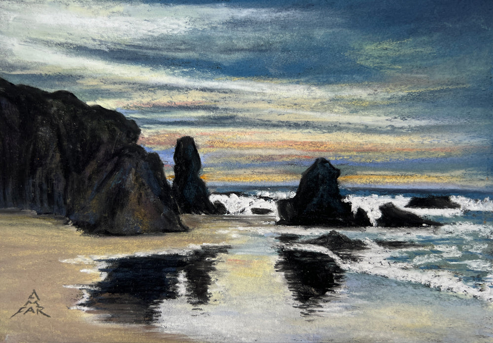 "Wet Sands Reflections"-SOLD – Prentice Gallery