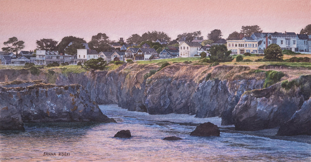 Mendocino Evening | Sanna Koski | Prentice Gallery | Watercolor